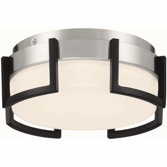 George Kovacs P953-1-691-L Bezel Set Contemporary Coal and Brushed ...