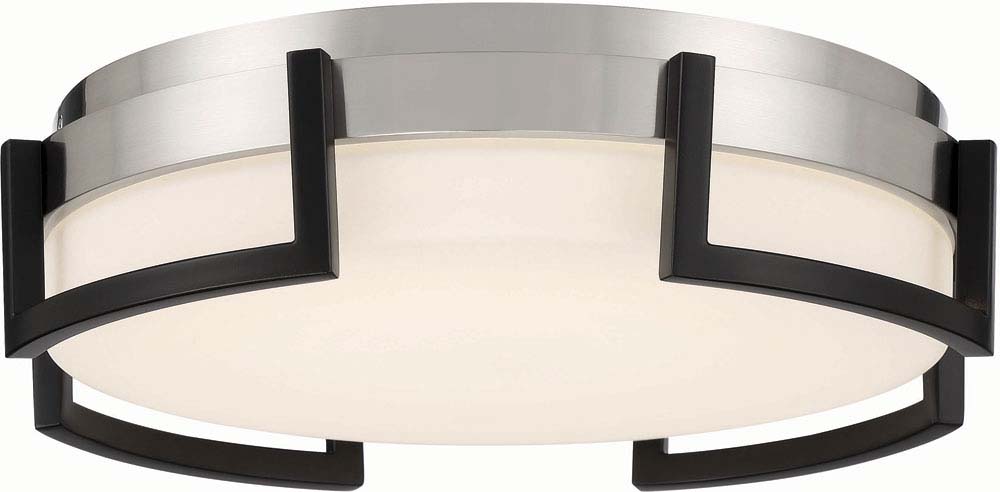 George Kovacs P953-2-691-L Bezel Set Modern Coal with Brushed Nickel ...