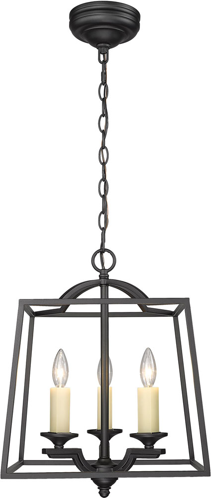 Golden Lighting 3072-3P NB Athena Natural Black Foyer Lighting Fixture ...