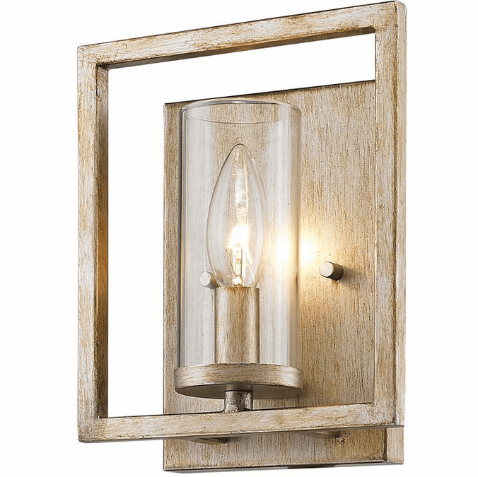 Golden Lighting 6068-1W-WG Marco Modern White Gold Wall Light Fixture ...