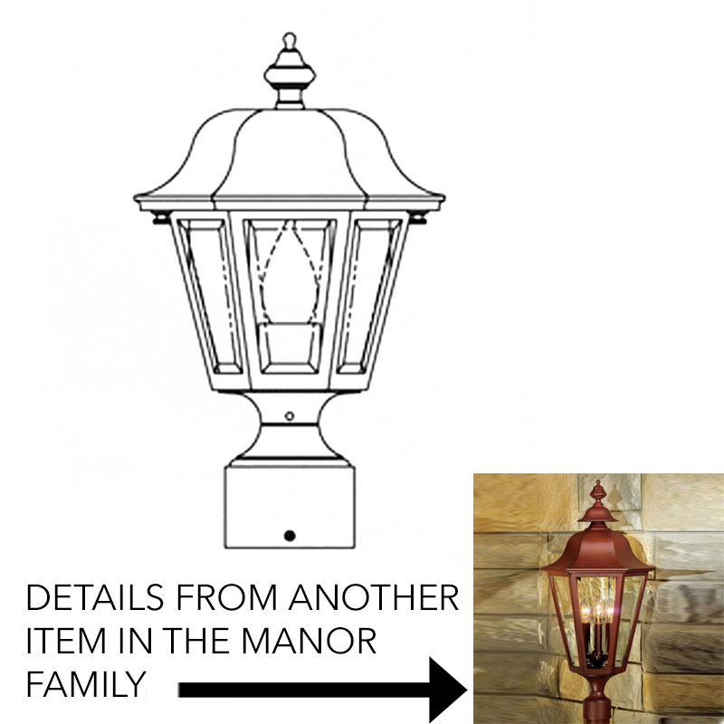 Hanover Lantern B2531 Manor Small Exterior Post Light Fixture - HAN-B2531