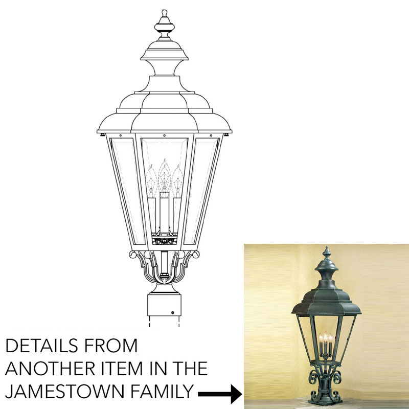 Hanover Lantern B9430 Jamestown Large Traditional Outdoor Post Lamp ...