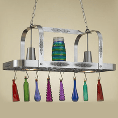 Hi-Lite Manufacturing H-54Y-D 15" Wide Pot Rack Kitchen Island Light ...