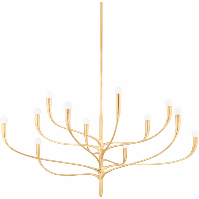 Hudson Valley 9612-VGL Labra Modern Vintage Gold Leaf 52" Lighting ...