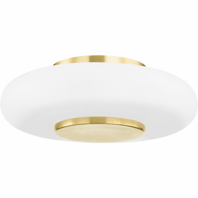Hudson Valley PI1896501-AGB Blyford Modern Aged Brass LED Ceiling Light ...