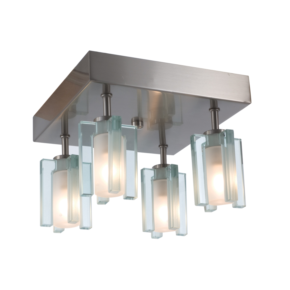 Jesco CM301-4R Akina Modern Satin Nickel Finish 6.125" Tall Halogen ...