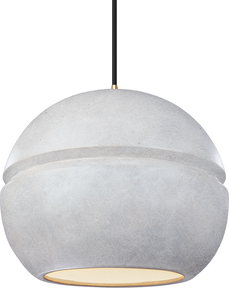 Justice Design CER-6415-CONC Ceramic Radiance Contemporary LED Hanging ...