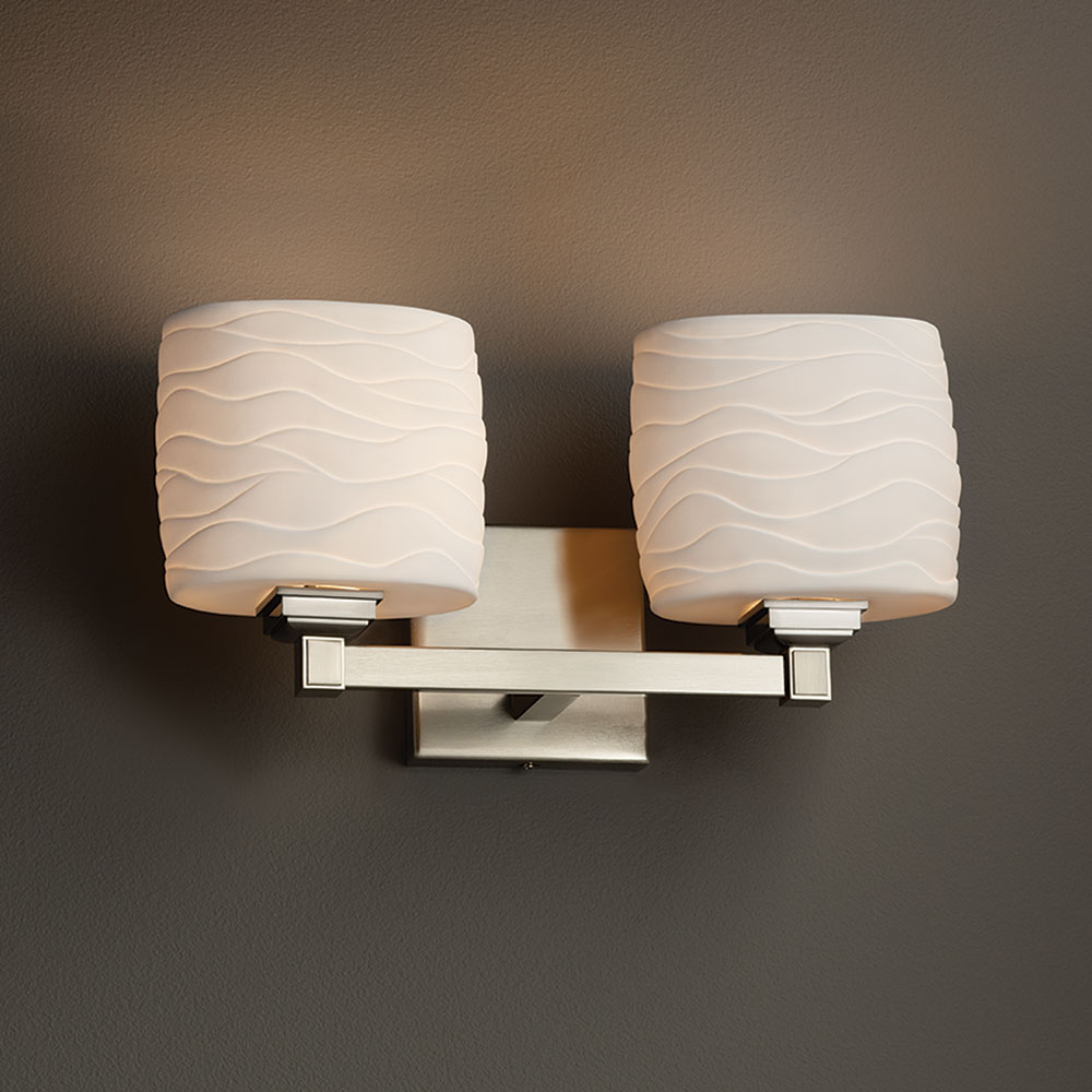 Justice Design POR-8432 Regency Limoges 2-Light Bath Lighting - JUS-POR ...