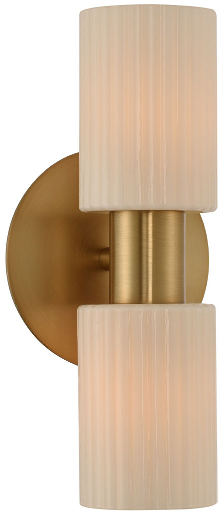 Kalco 308420WB Harlowe Modern Winter Brass Wall Light Fixture - KAL-308420WB