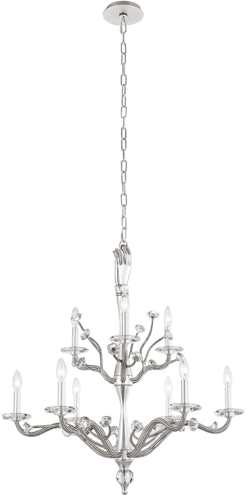 Kalco 517772PW Venus Crystal Pewter Chandelier Lighting - KAL-517772PW