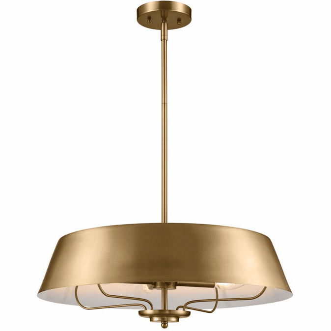 Kichler 52543BNB Luella Brushed Natural Brass Drum Ceiling Light ...