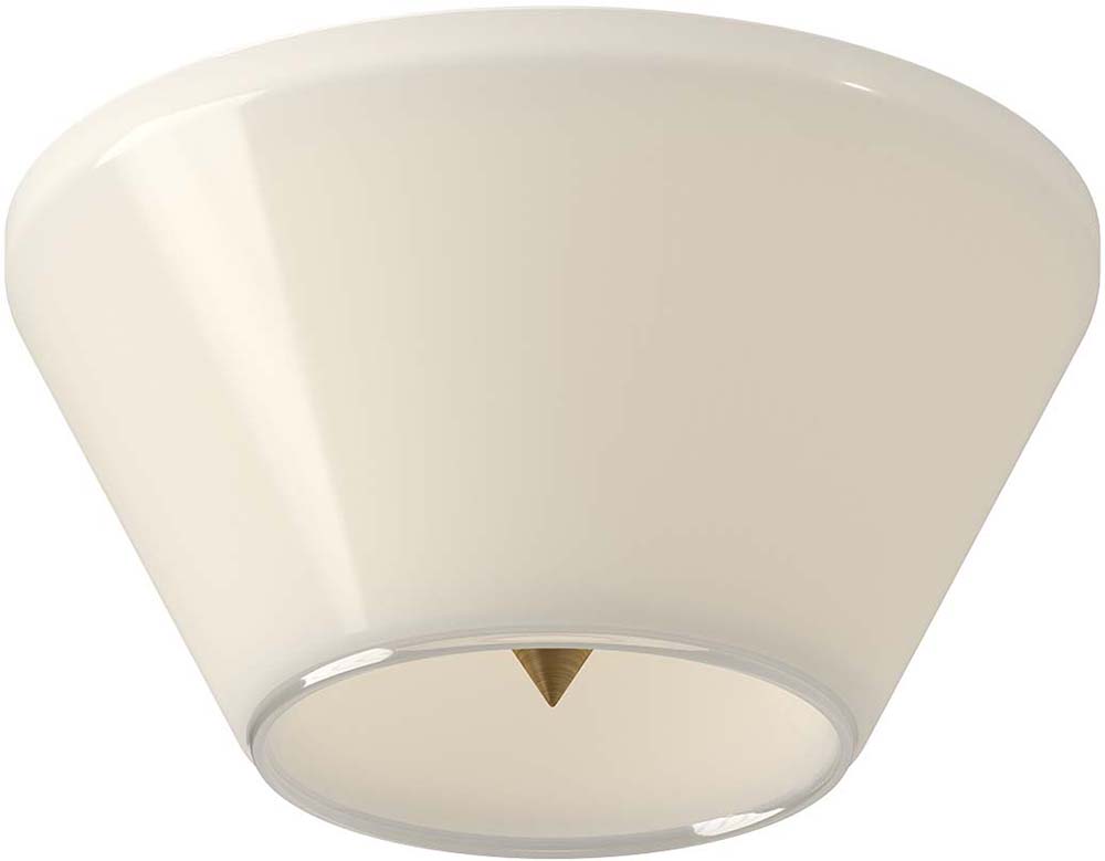 Kuzco FM45707-BG/GO Holt Modern Brushed Gold/Glossy Opal LED 7" Ceiling ...