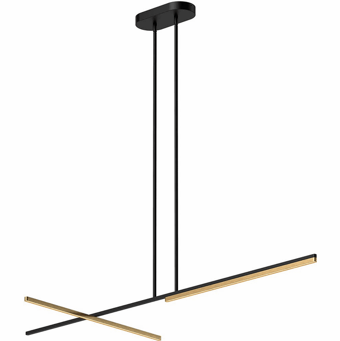 Kuzco LP28760-BK/BG Shift Modern Black/Brushed Gold LED Kitchen Island Lighting - KUZ-LP28760-BK-BG