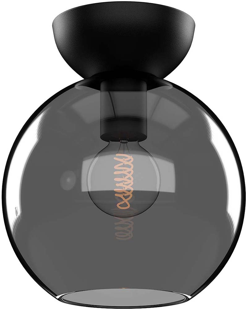 Kuzco SF59708-BK/SM Arcadia Modern Black/Smoked 8" Overhead Lighting ...