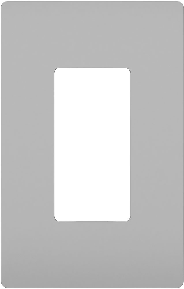 Legrand Radiant RWP26GRY Contemporary Gray 1-Gang Screwless Wall Plate ...