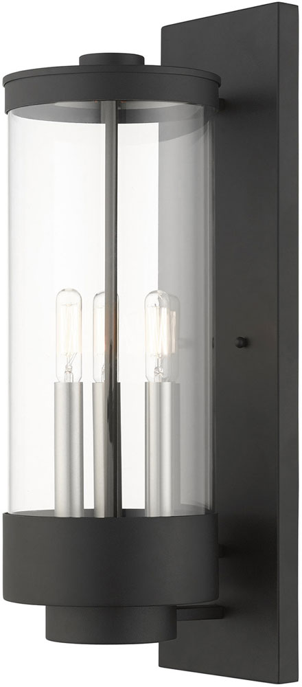 Livex 20724-14 Hillcrest Contemporary Textured Black with Brushed ...