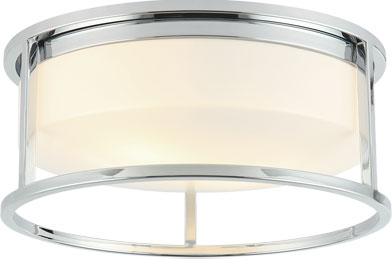 Matteo M15002CH Framerton Contemporary Chrome 12" Flush Mount Lighting ...