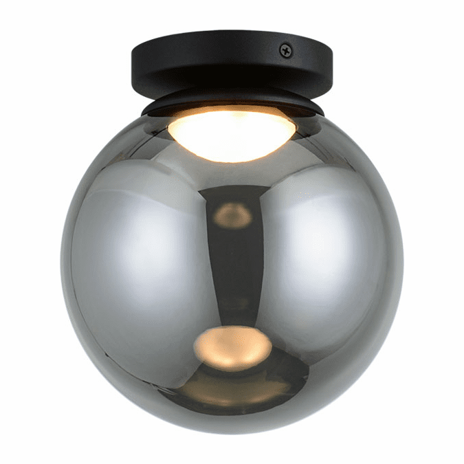 Matteo X61311MBSM Boble Modern Matte Black LED 8" Ceiling Light Fixture ...