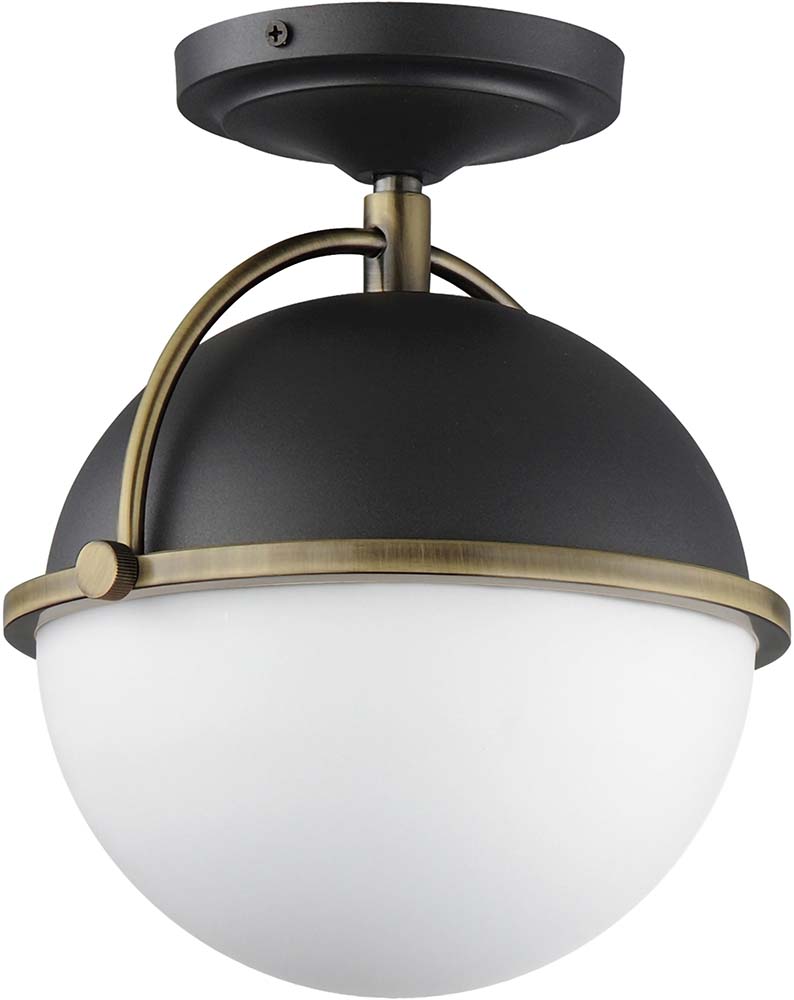Maxim 12410SWBKWBR Duke Contemporary Black / Weathered Brass Overhead ...
