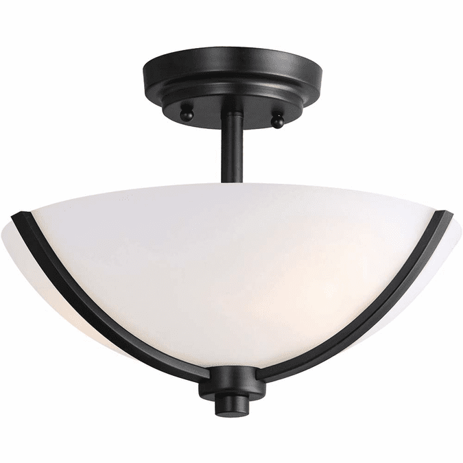 Maxim 20031SWBK Deven Black Flush Ceiling Light Fixture - MAX-20031SWBK