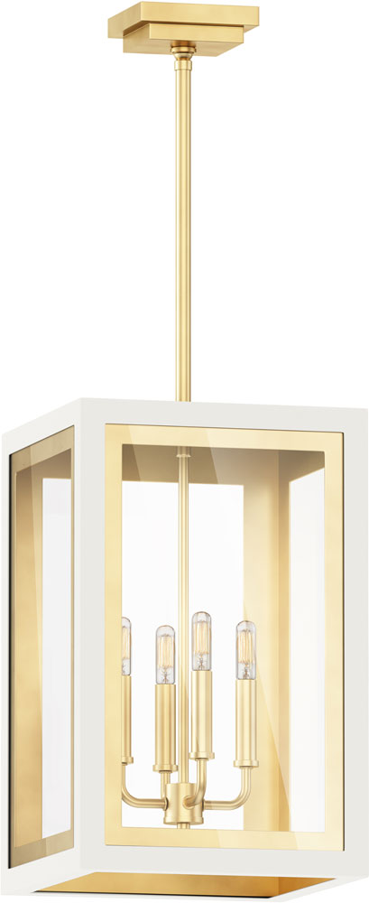 Maxim 30058CLWTGLD Neoclass Modern White / Gold Outdoor Pendant Hanging ...