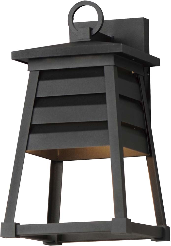 Maxim 40632BK Shutters Contemporary Black 7.5" Outdoor Wall Light ...