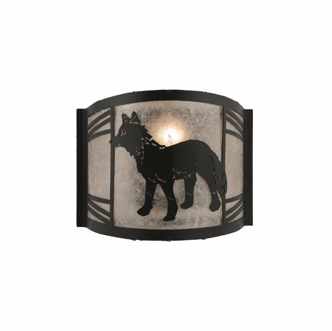 Meyda Custom 247049 Fox on the Loose Country Black And Silver Mica Wall ...