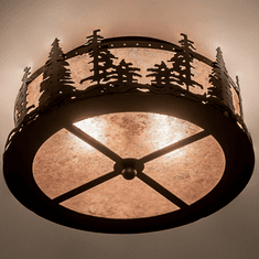 Meyda Custom 251455 Tall Pines Country Black Lighting Sconce - MEY-251455