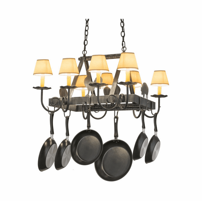 Meyda Custom 120772 Barn Animals Antique Iron Gate Island Lighting Pot ...