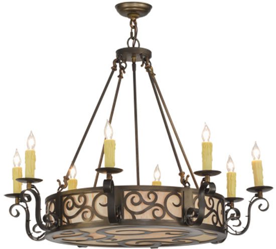Meyda Custom 153447 Delano Antique Copper / Nat Horn Acrylic Ceiling ...