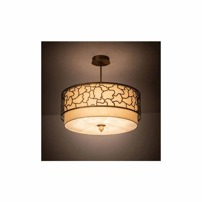 Meyda Custom 190175 Deserto Seco Brass Tint LED Drum Drop Ceiling Light ...