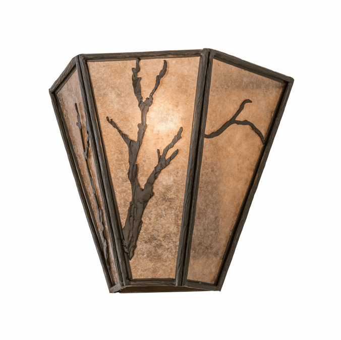Meyda Custom 99385 Branches Country Timeless Bronze / Silver Mica Wall ...