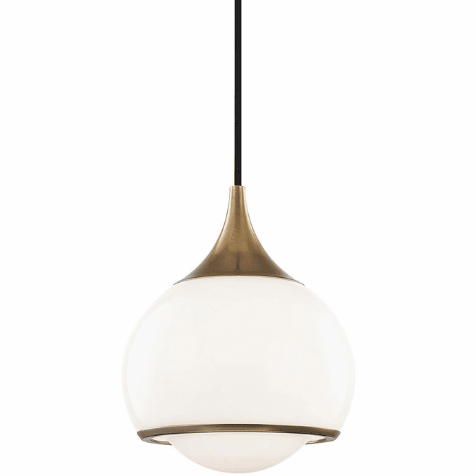 Mitzi H281701S-AGB Reese Modern Aged Brass Mini Pendant Lighting - MTZ ...
