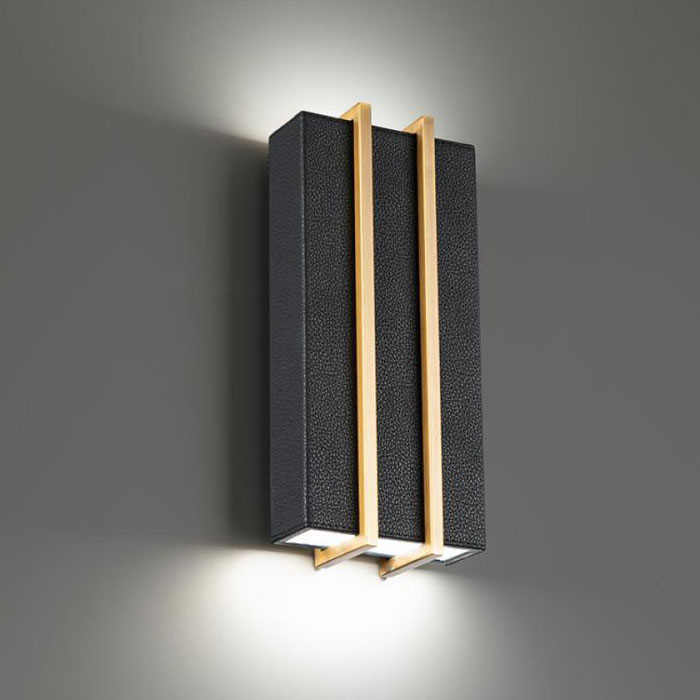 Modern Forms WS-36112-BK/AB Poet Modern Black & Aged Brass LED Light Sconce - MFO-WS-36112-BK-AB