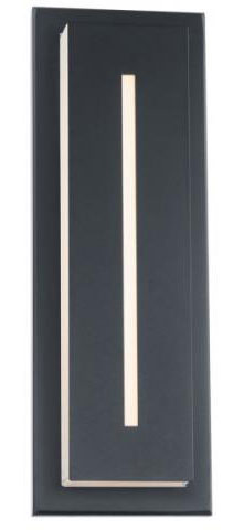 Modern Forms WS-W66216-BK Midnight Contemporary Black LED Exterior Light Sconce - MFO-WS-W66216-BK