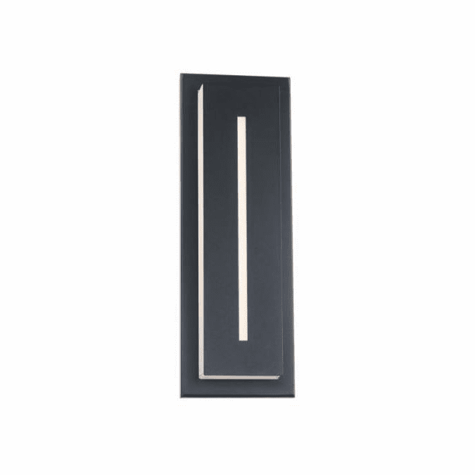 Modern Forms WS-W66216-BK Midnight Contemporary Black LED Exterior Light Sconce - MFO-WS-W66216-BK