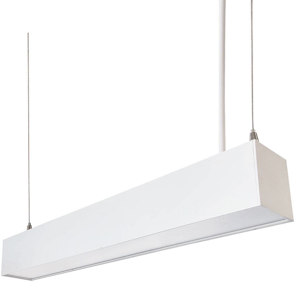 Nora NLUD-8334W L-Line Indirect / Direct Modern White LED 8ft Linear ...