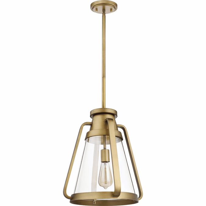 Nuvo 60/7563 Everett Nautical Natural Brass 14" Pendant Light Fixture ...
