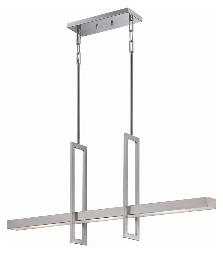 Nuvo 62-136 Frame Brushed Nickel 36 Inch Wide LED Island Lighting ...