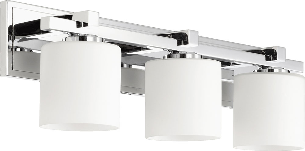 Quorum 5369-3-14 Craftsman Chrome 3-Light Bathroom Lighting - QRM-5369-3-14