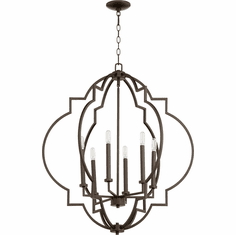 Quorum 6842-6-69 Dublin Modern Noir Foyer Lighting Fixture - QRM-6842-6-69