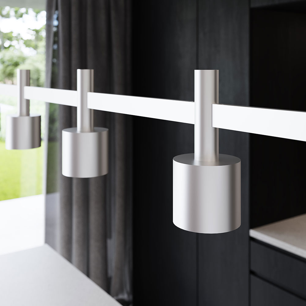 Sonneman 1783.25-PAN Systema Staccato Modern Satin Black LED Island ...