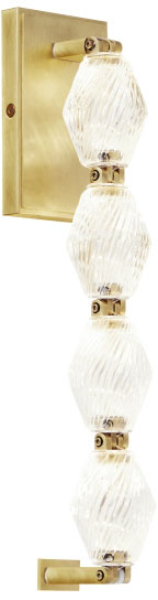 Tech 700WSCLR15NB-LED Collier Modern Natural Brass LED 15" Wall Sconce ...