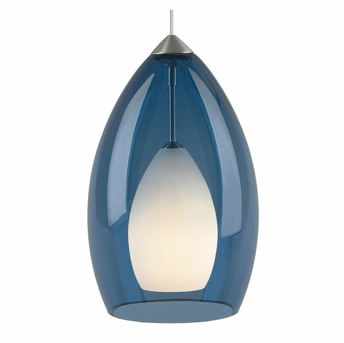 Visual Comfort Modern FIRE-PENDANT-BLUE Fire Modern Steel Blue Halogen ...