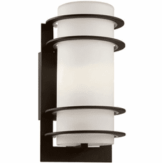 Trans Globe 40204-SL Zephyr Modern Silver Outdoor 11" Wall Sconce ...