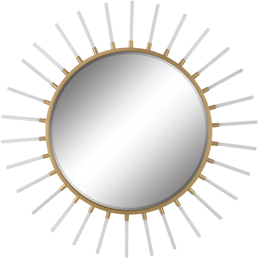 Uttermost 09883 Oracle Modern Metallic Gold Leaf Round Starburst Wall ...