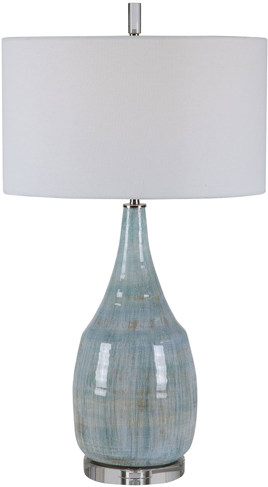 Uttermost 28330 Rialta Aqua And Teal Crackle With Rust Brown. Polished ...