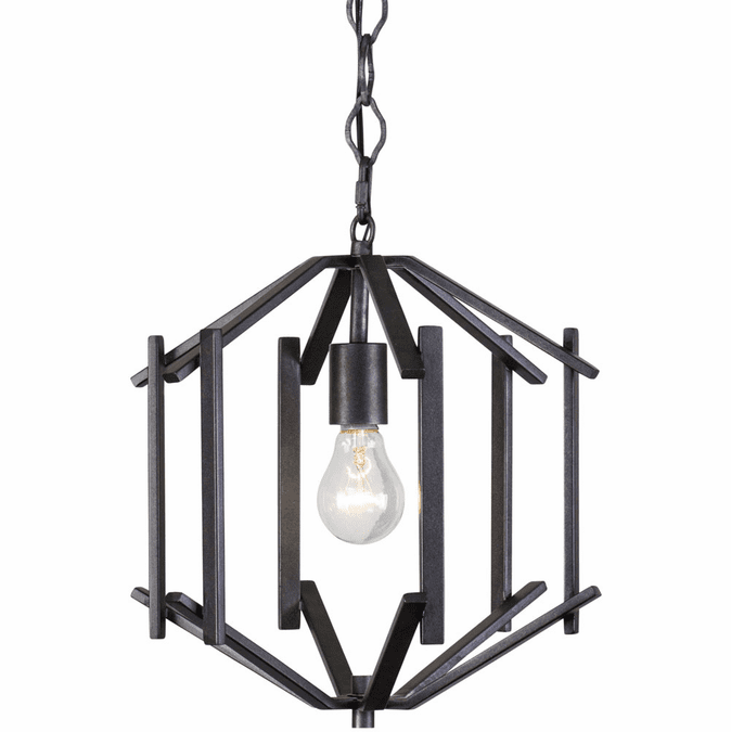 Varaluz 611600 Offset Contemporary Forged Iron Pendant Light - VAR-611600