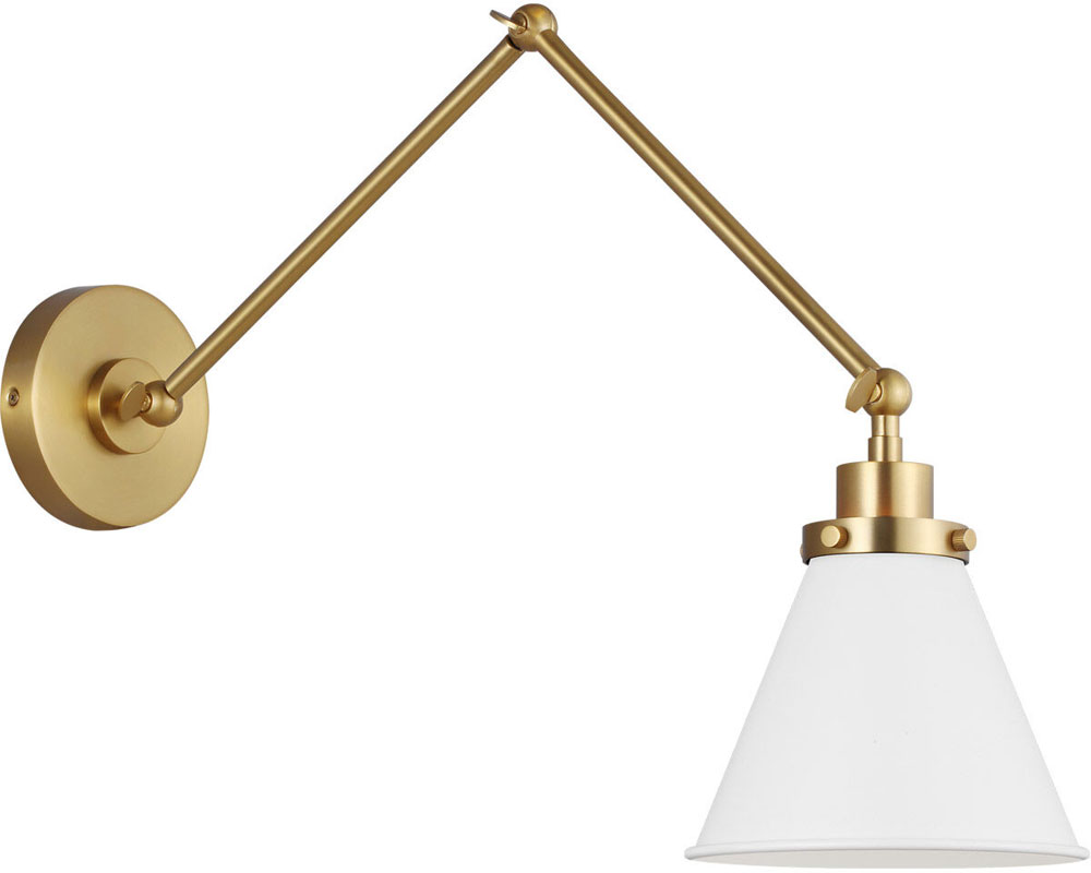 Visual Comfort Studio CW1151MWTBBS Wellfleet Modern Matte White and ...