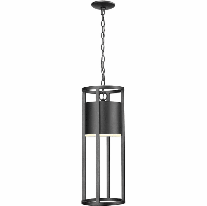 Z-Lite 517CHB-BK-LED Luca Contemporary Black LED Outdoor Drop Lighting ...